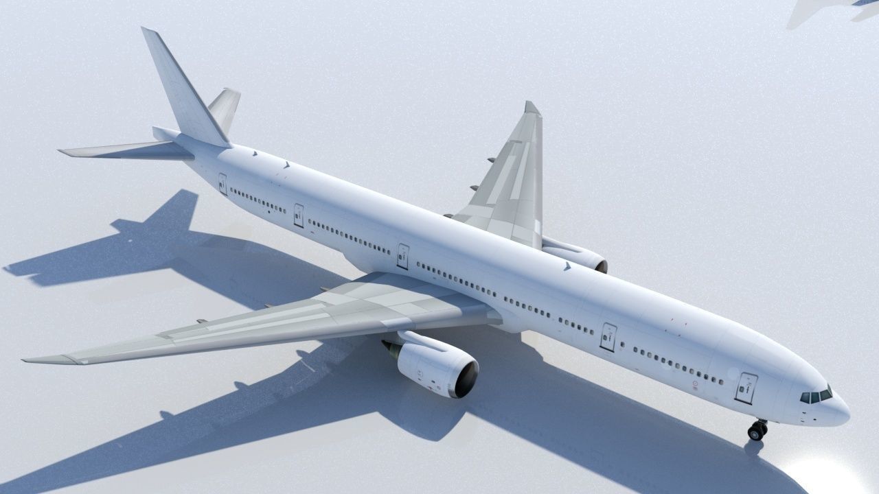 3D model B777-300LR static VR / AR / low-poly | CGTrader