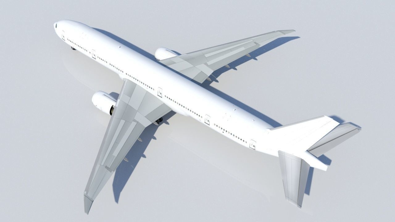 3D model B777-300LR static VR / AR / low-poly | CGTrader
