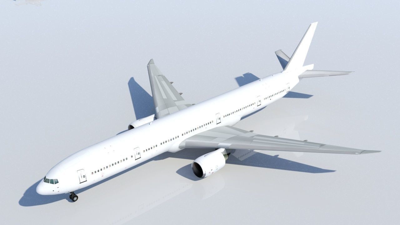 3D model B777-300LR static VR / AR / low-poly | CGTrader
