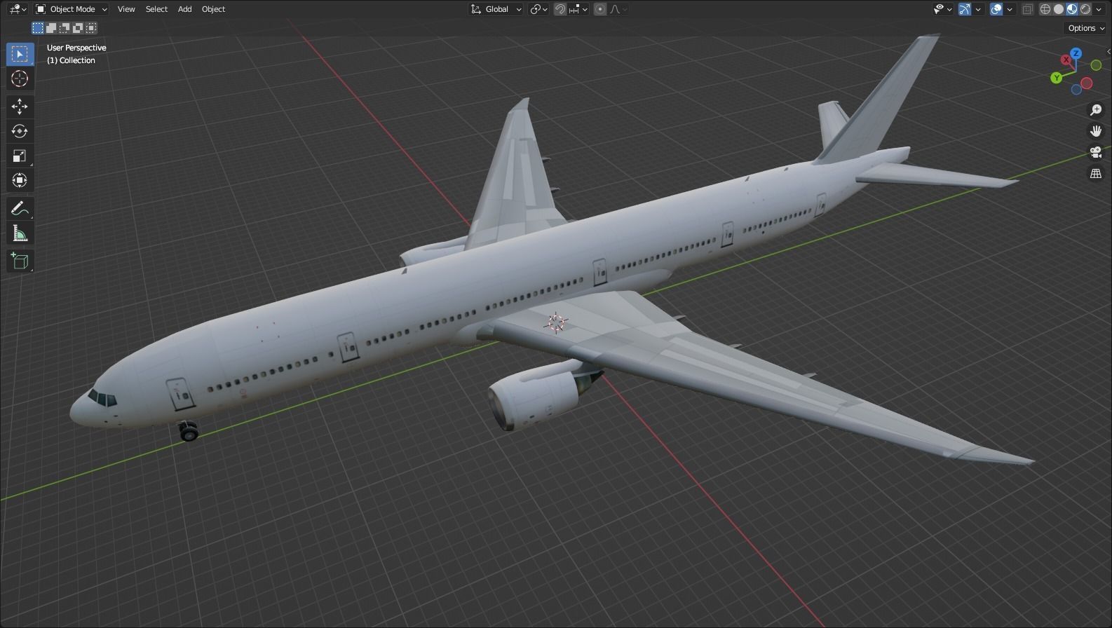 3D model B777-300LR static VR / AR / low-poly | CGTrader