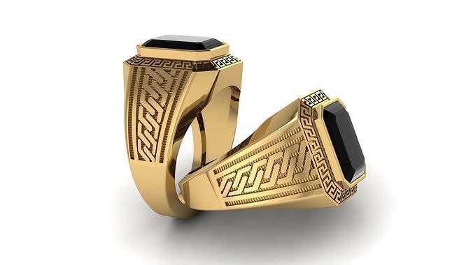 Men Pattern Ring 3D model 3D printable | CGTrader