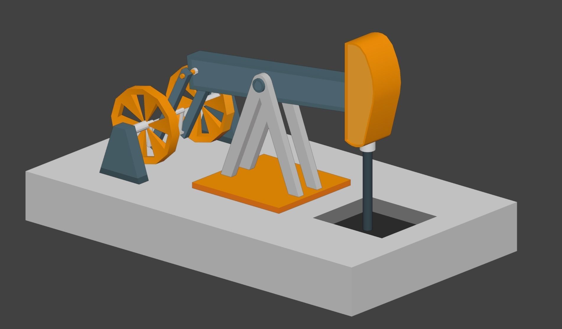 3D model Low Poly Animated Oil Pump VR / AR / low-poly | CGTrader