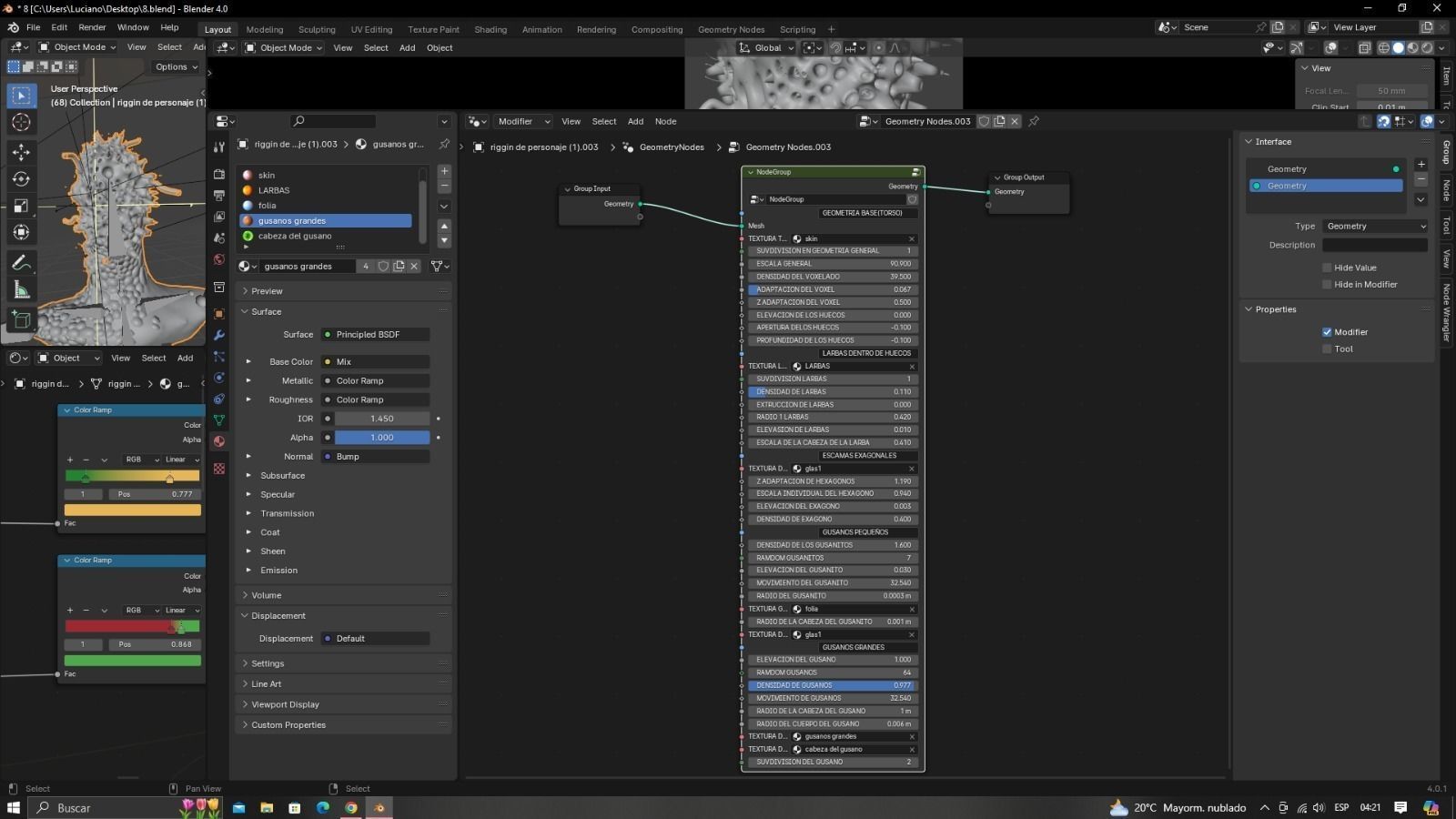 procedural rotten character generator free 3D model | CGTrader
