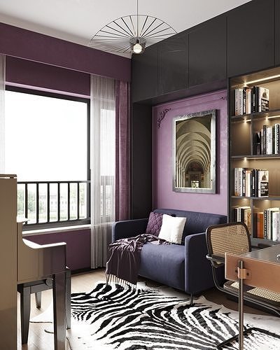 Study scene 3D model | CGTrader