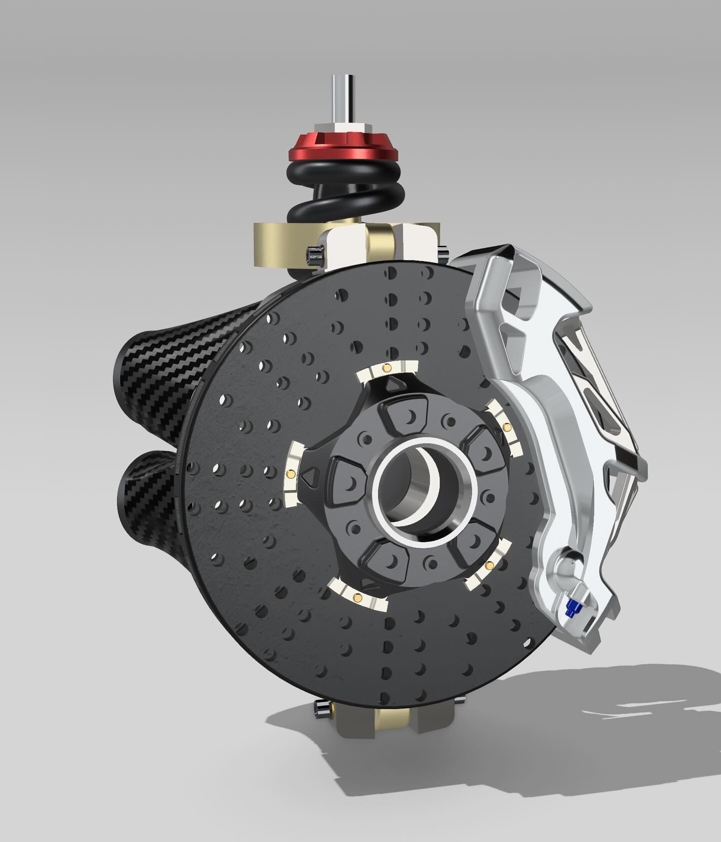 Billet Brakes Hub Coil Over assembly 3D model 3D printable | CGTrader