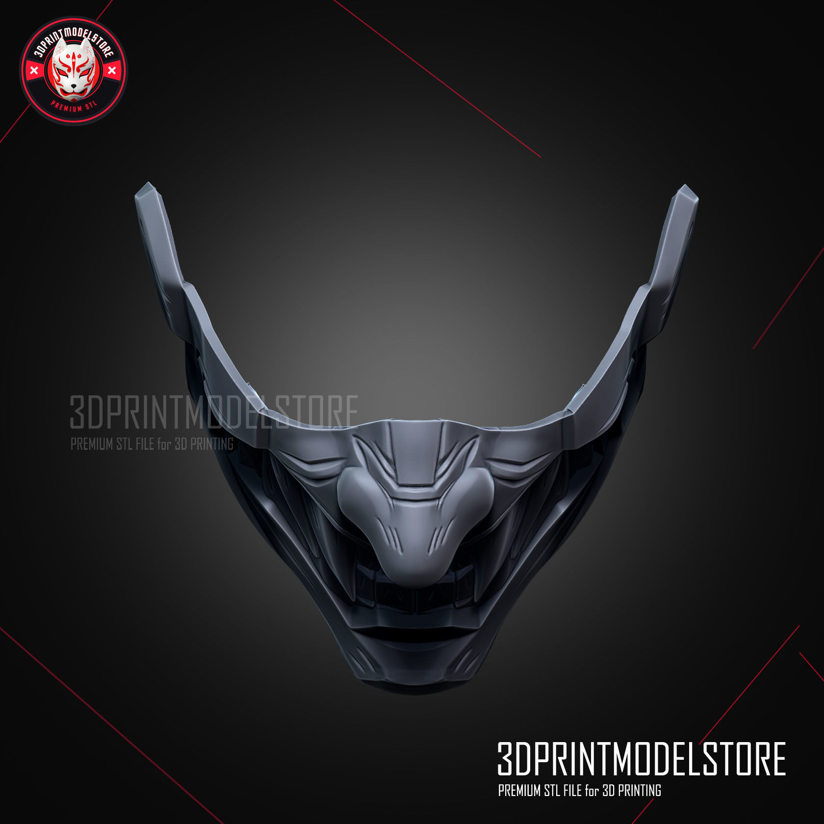 Ninja Kamui Mask - Higan Oni Samurai Cosplay 3D model 3D printable ...