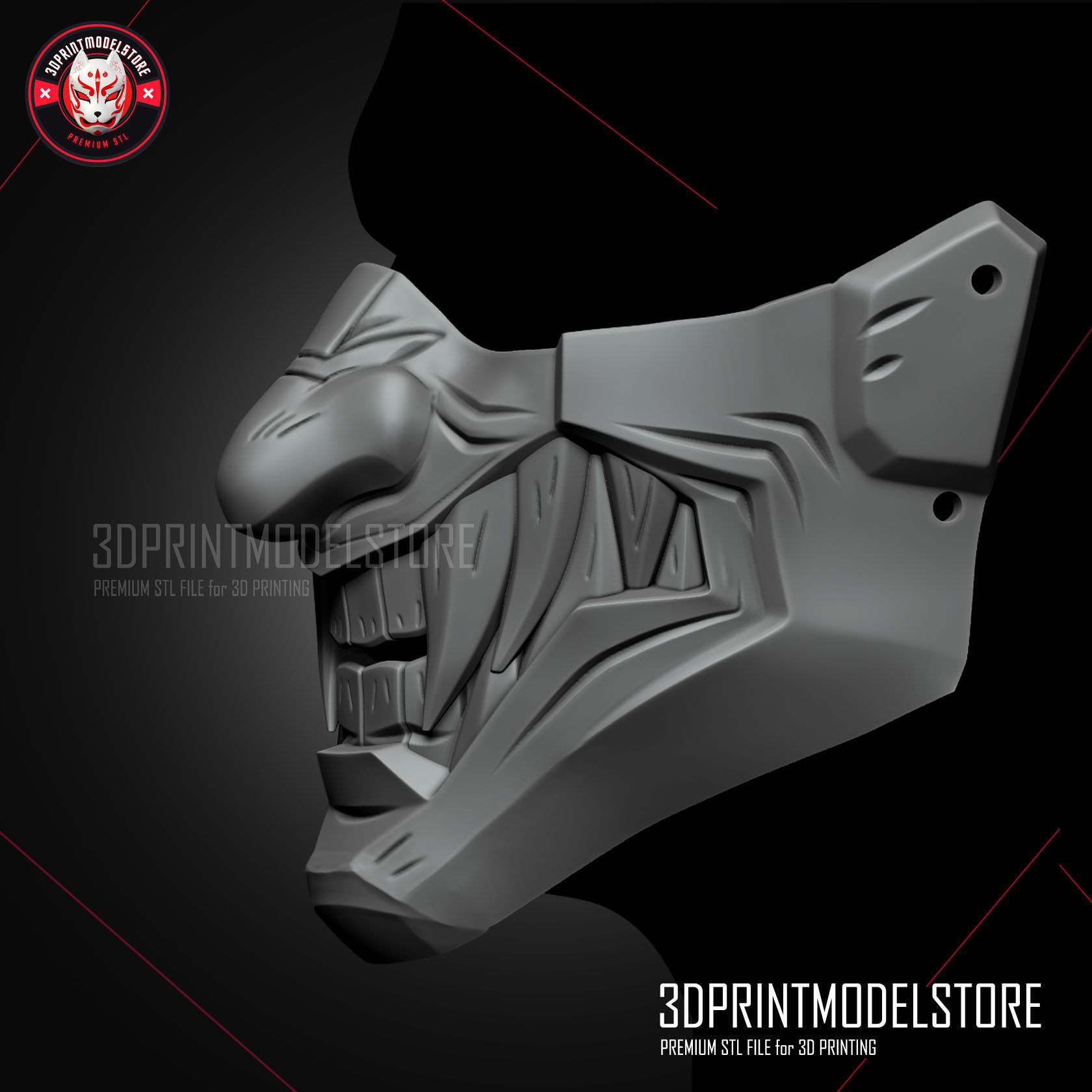 Ninja Kamui Mask - Higan Oni Samurai Cosplay 3D model 3D printable ...