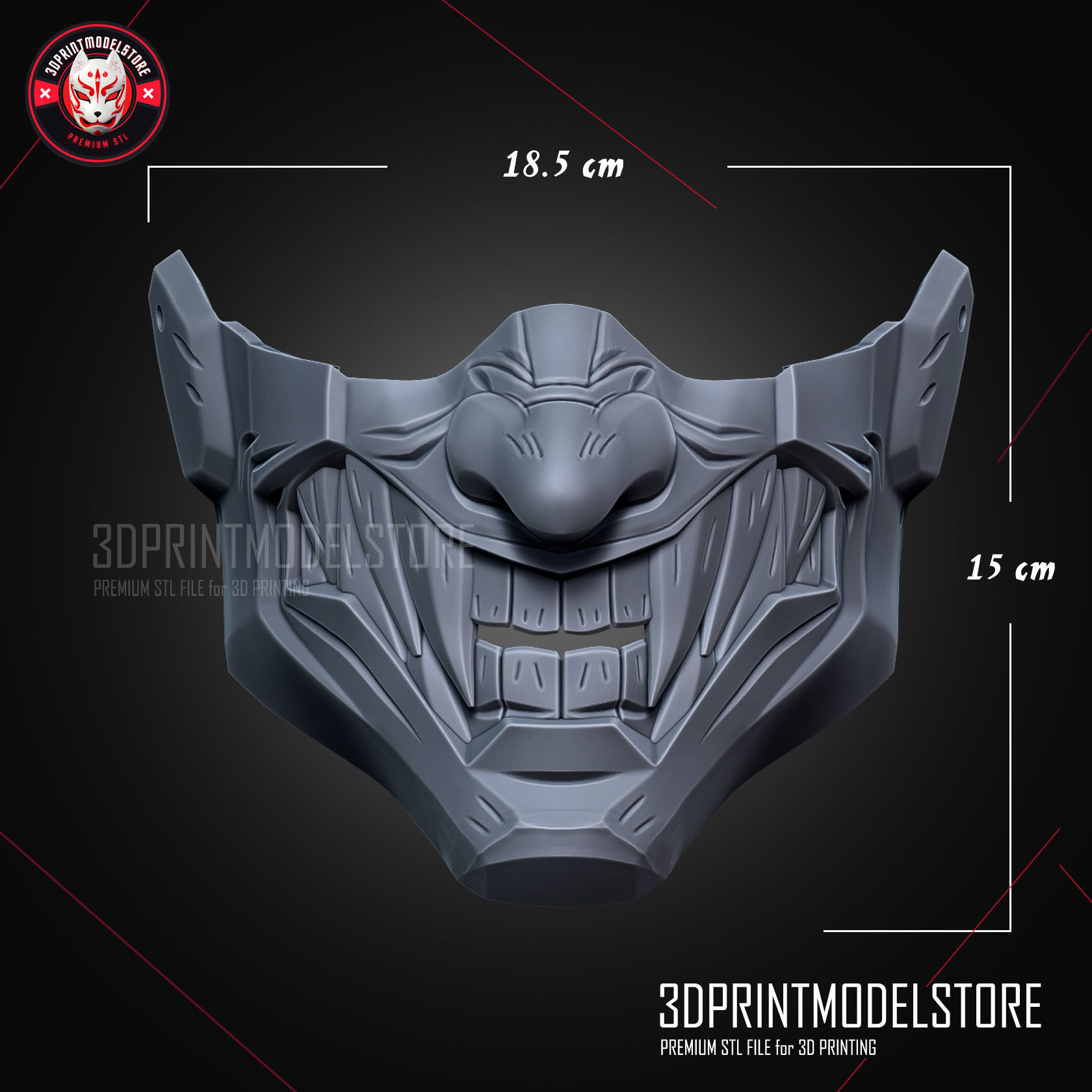 Ninja Kamui Mask - Higan Oni Samurai Cosplay 3D model 3D printable ...