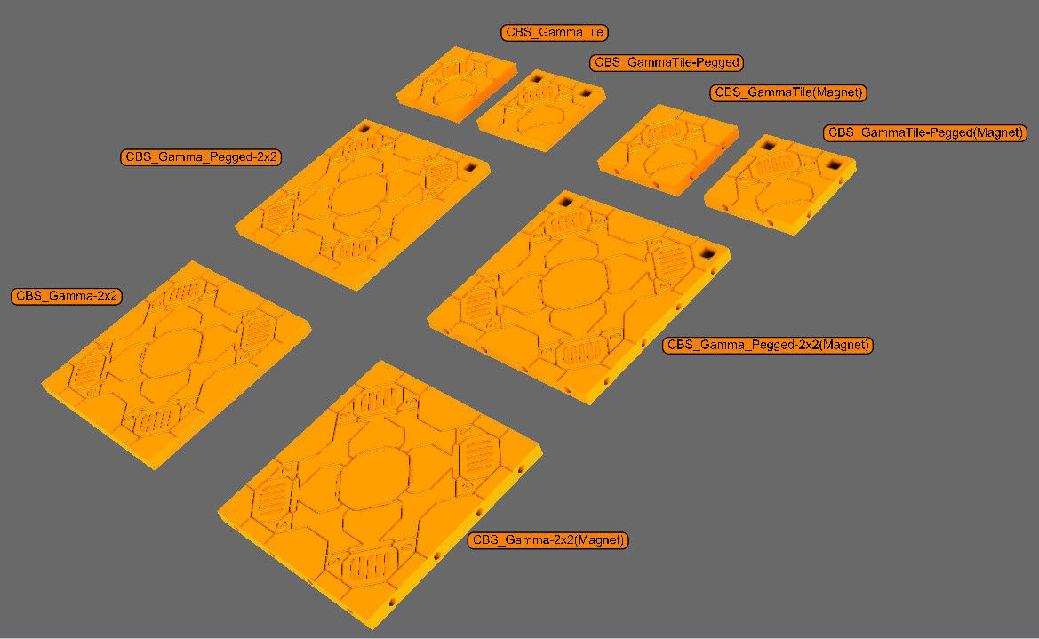 CyberBase System - Gamma Set 3D model 3D printable | CGTrader