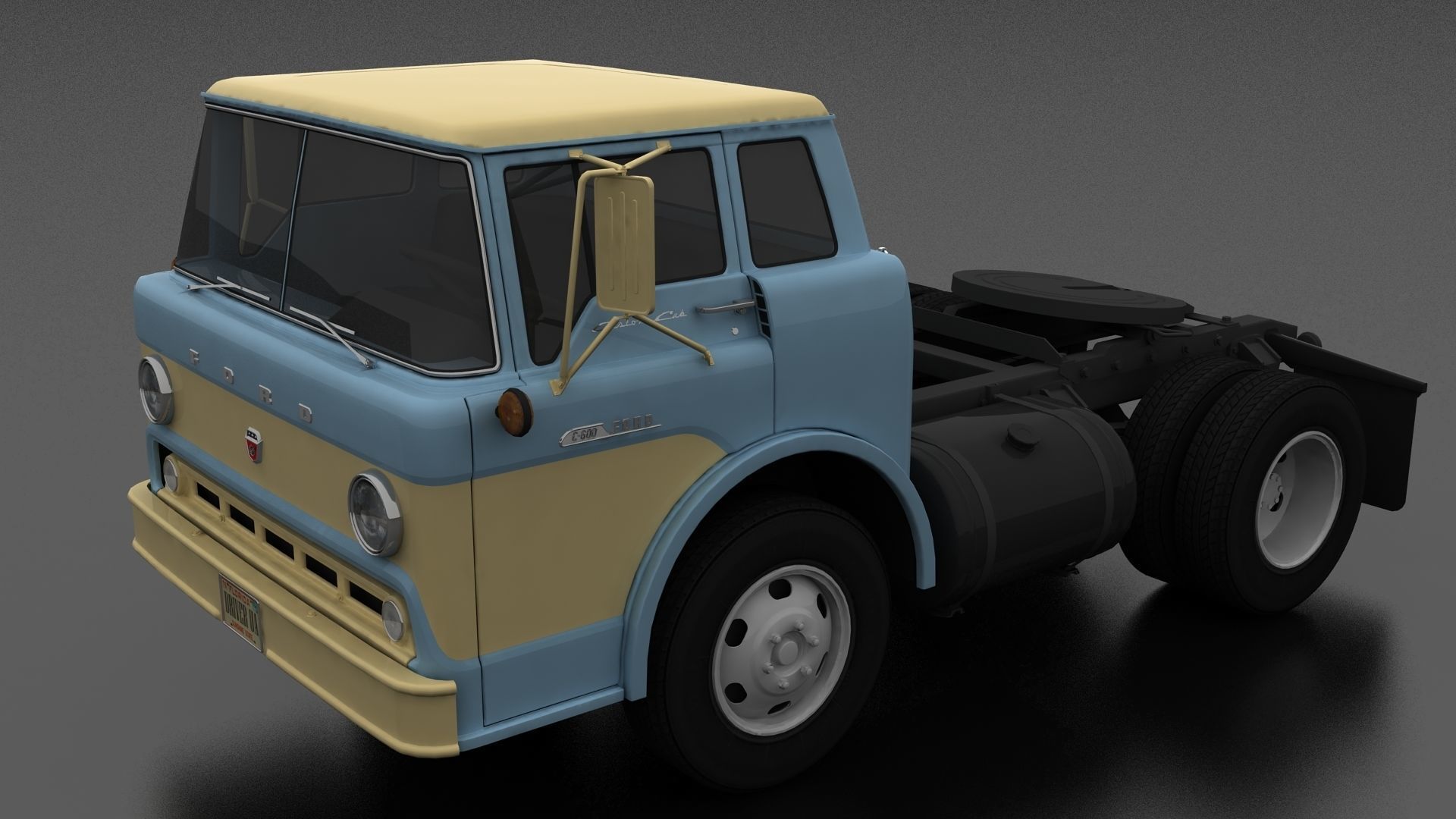 3D model C-Series C-800 Semi Truck 1957 VR / AR / low-poly | CGTrader