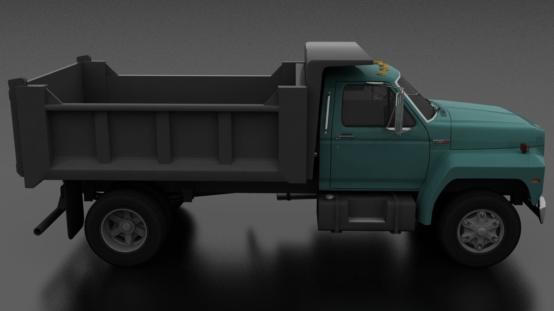3D model F-Series F-800 Dump Truck 1980 VR / AR / low-poly | CGTrader
