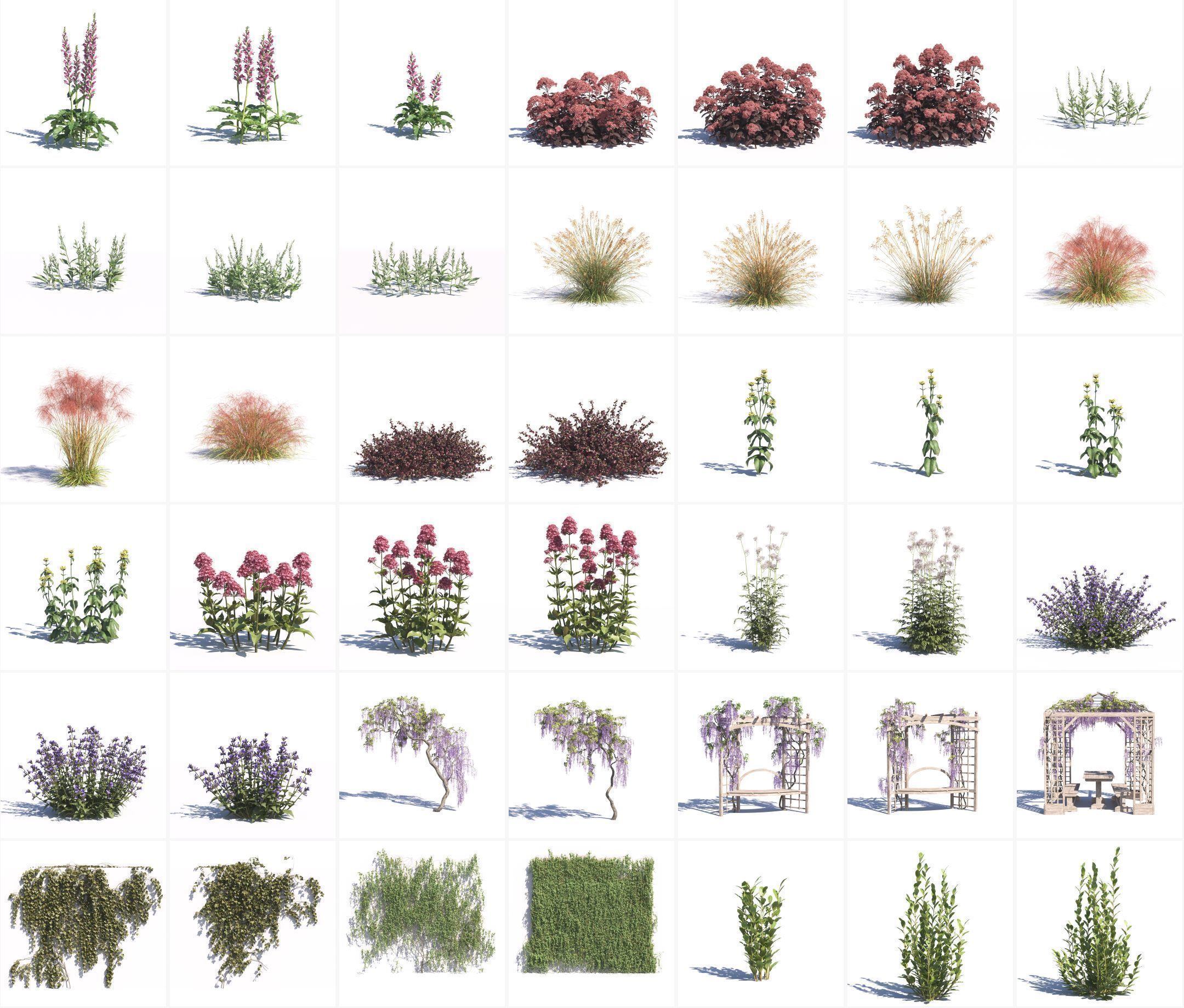 Archmodels vol 275 for c4d - garden plants 3D model | CGTrader