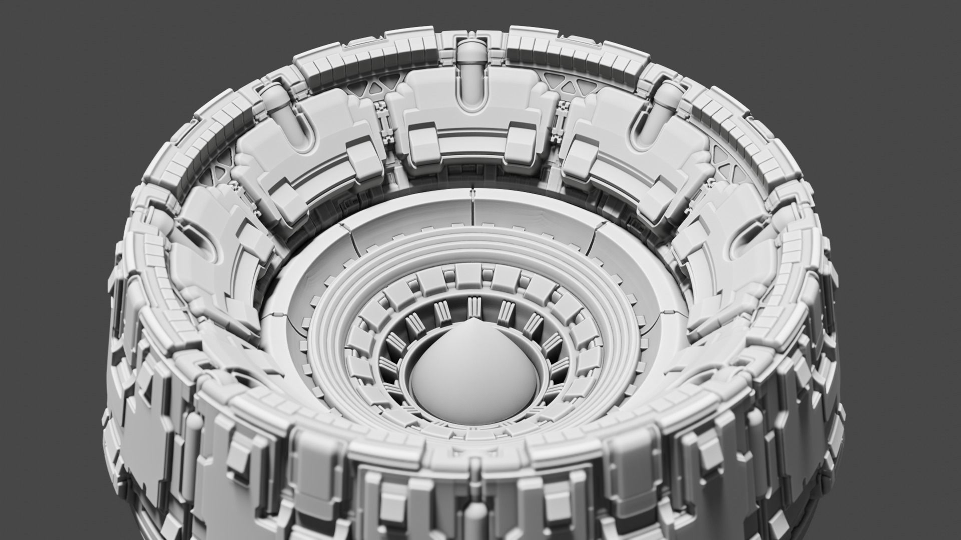 Sci-fi spaceship engine burner 3D model | CGTrader