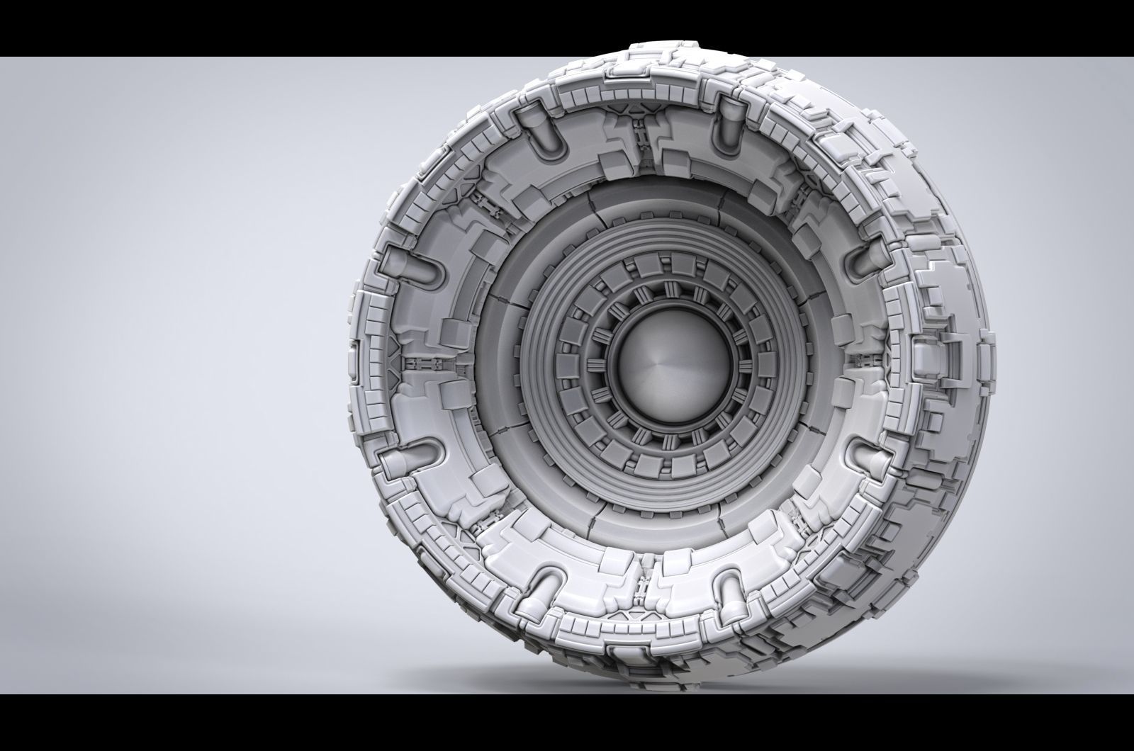 Sci-fi spaceship engine burner 3D model | CGTrader