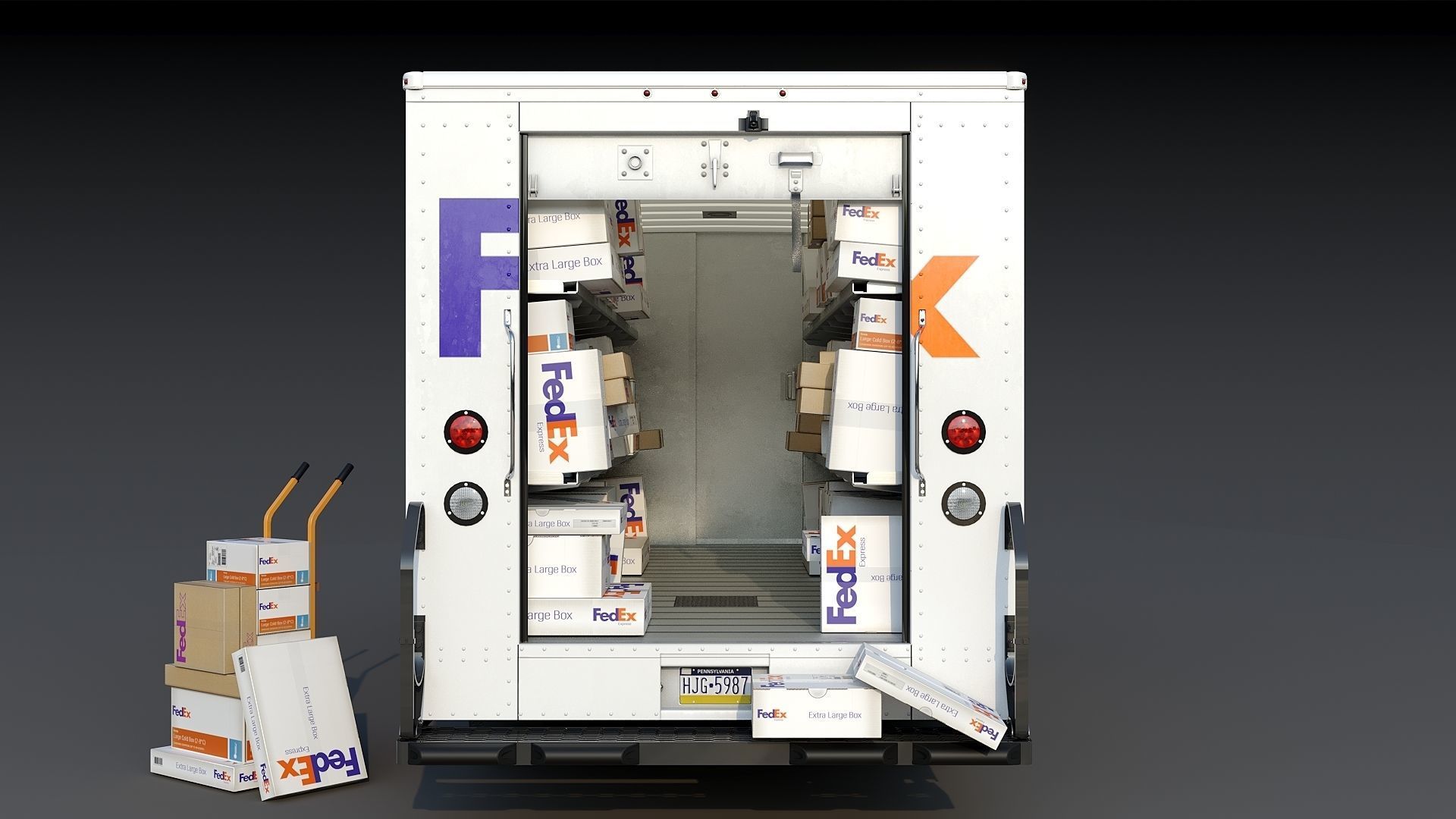 3D model Stepvan FedEX Truck VR / AR / low-poly | CGTrader