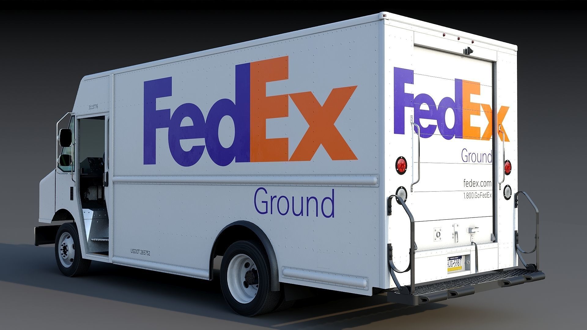 3D model Stepvan FedEX Truck VR / AR / low-poly | CGTrader