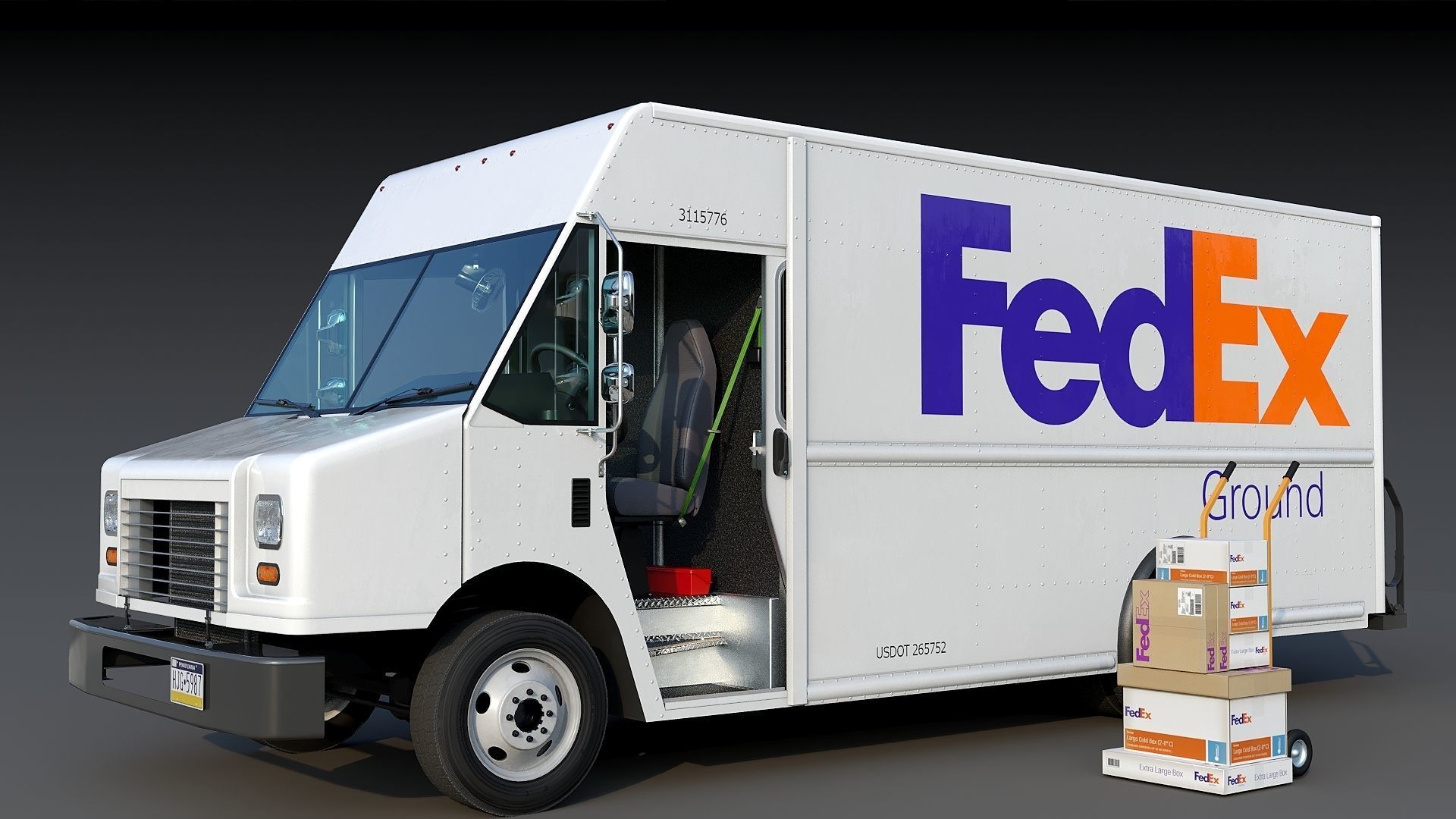 3D model Stepvan FedEX Truck VR / AR / low-poly | CGTrader