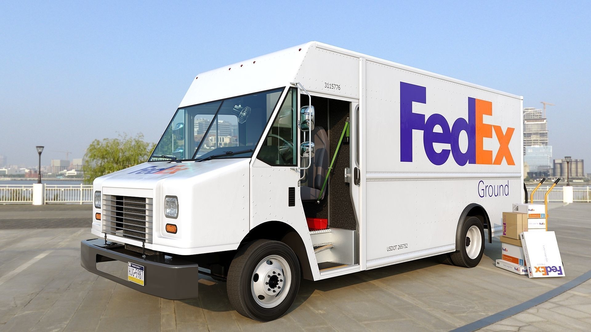 3D model Stepvan FedEX Truck VR / AR / low-poly | CGTrader