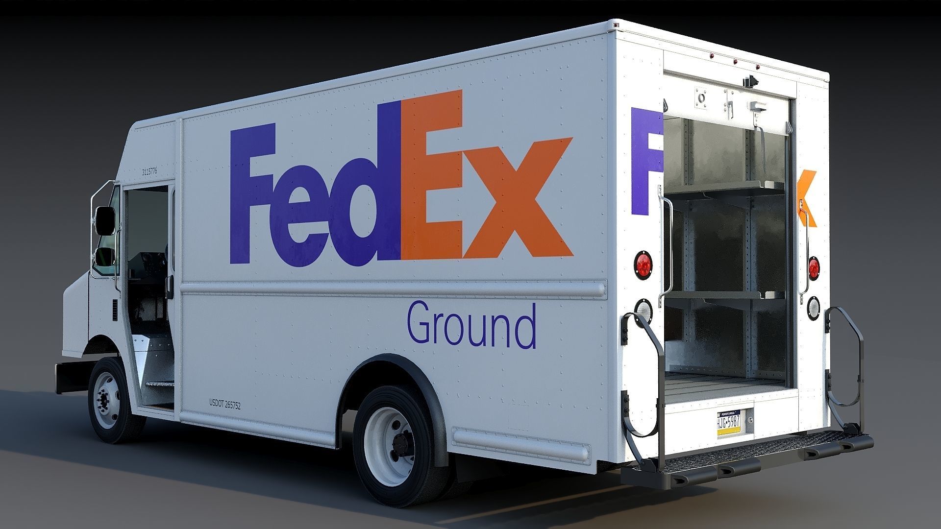 3D model Stepvan FedEX Truck VR / AR / low-poly | CGTrader