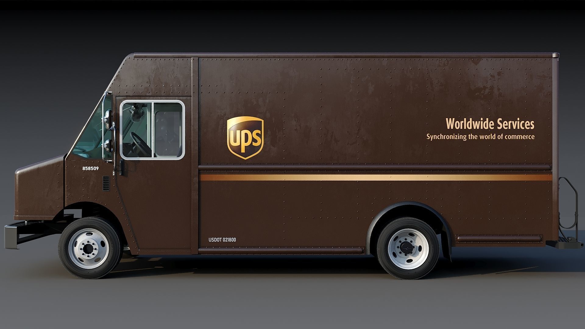 3D model Step van UPS mail Truck VR / AR / low-poly | CGTrader