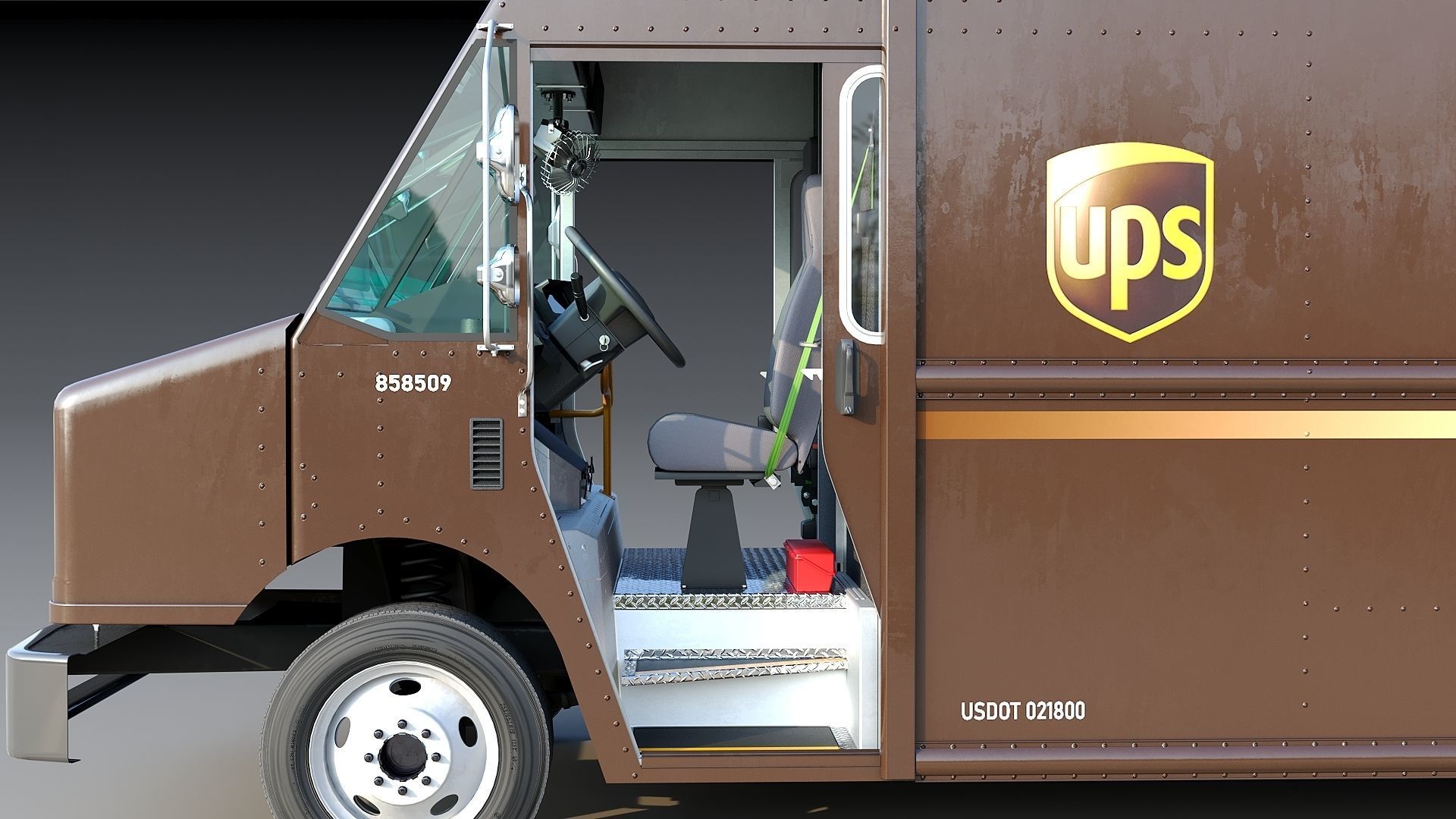 3D model Step van UPS mail Truck VR / AR / low-poly | CGTrader