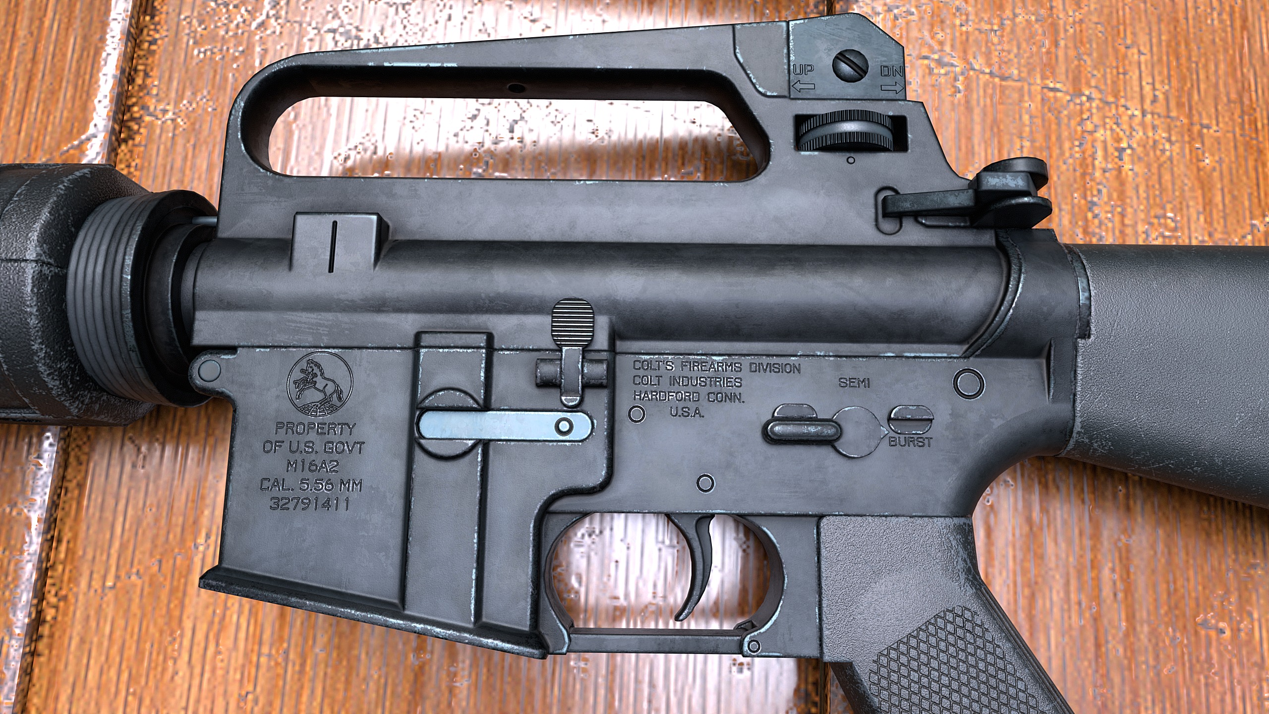 3D model M16A2 rifle VR / AR / low-poly | CGTrader