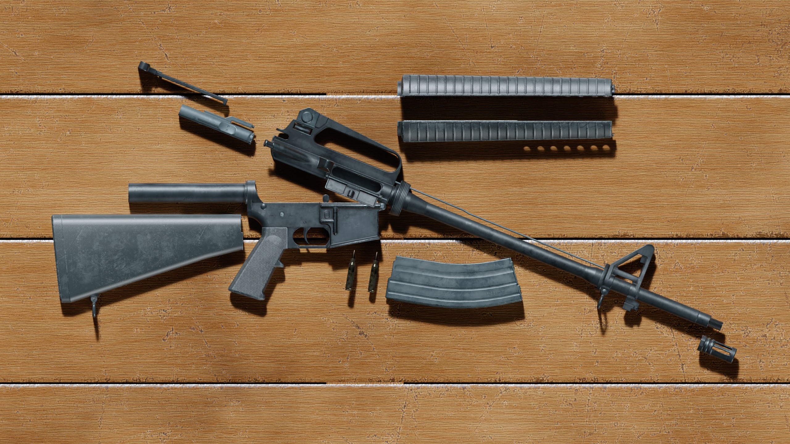 3D model M16A2 rifle VR / AR / low-poly | CGTrader