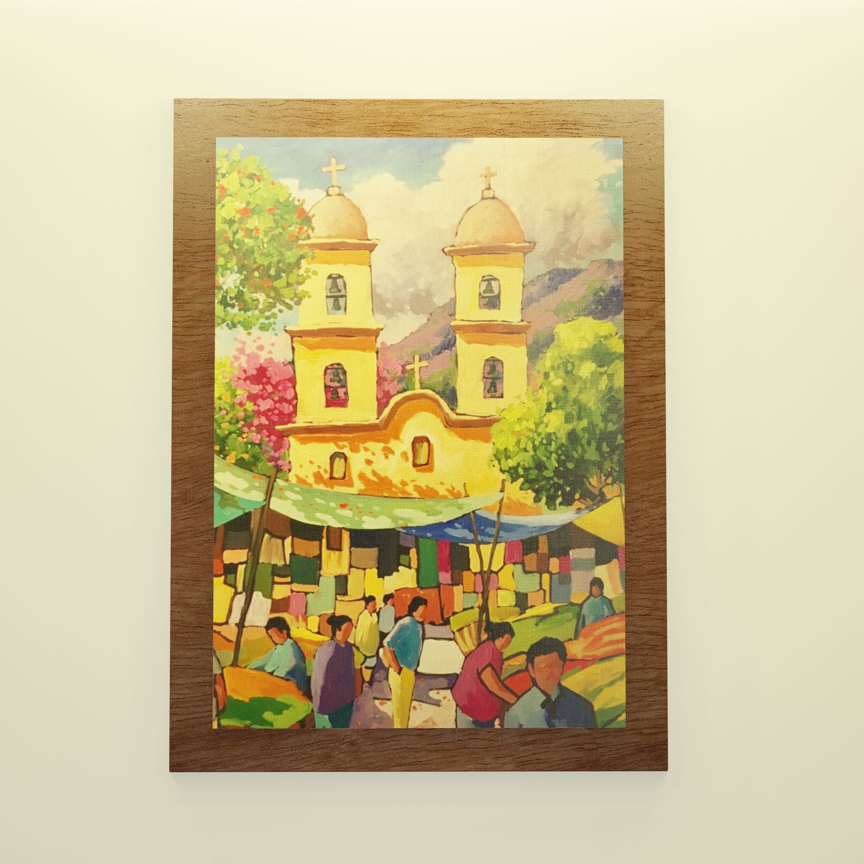 Colonial church painting 3D model | CGTrader
