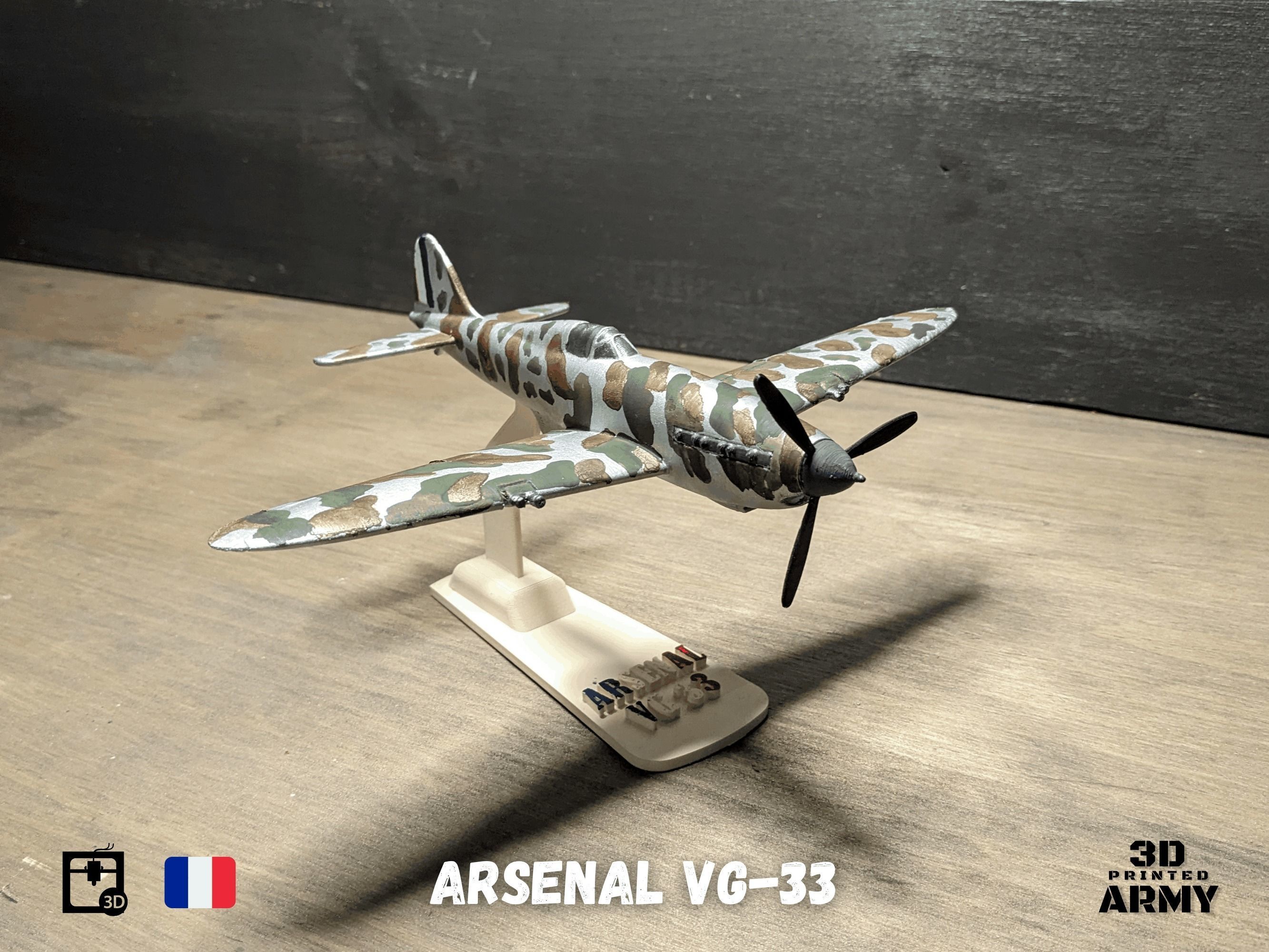 Arsenal VG-33 French warbird - STL files for 3D printing 3D model 3D printable | CGTrader