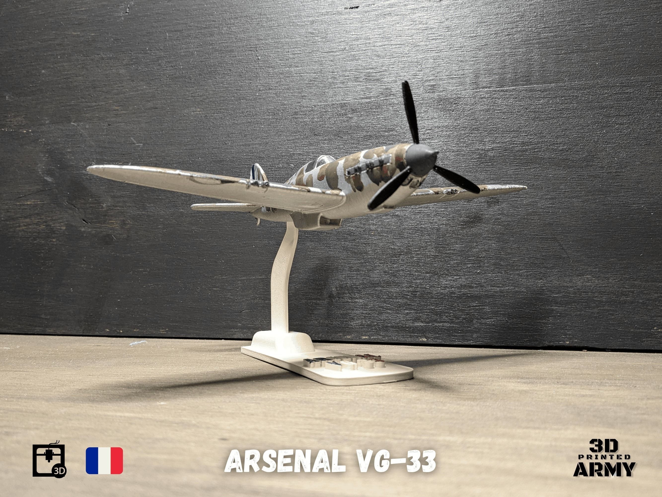 Arsenal VG-33 French warbird - STL files for 3D printing 3D model 3D printable | CGTrader