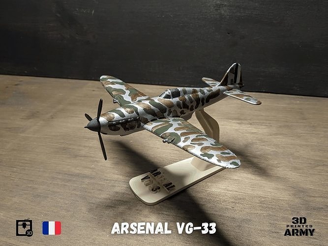 Arsenal VG-33 French warbird - STL files for 3D printing 3D model 3D printable | CGTrader