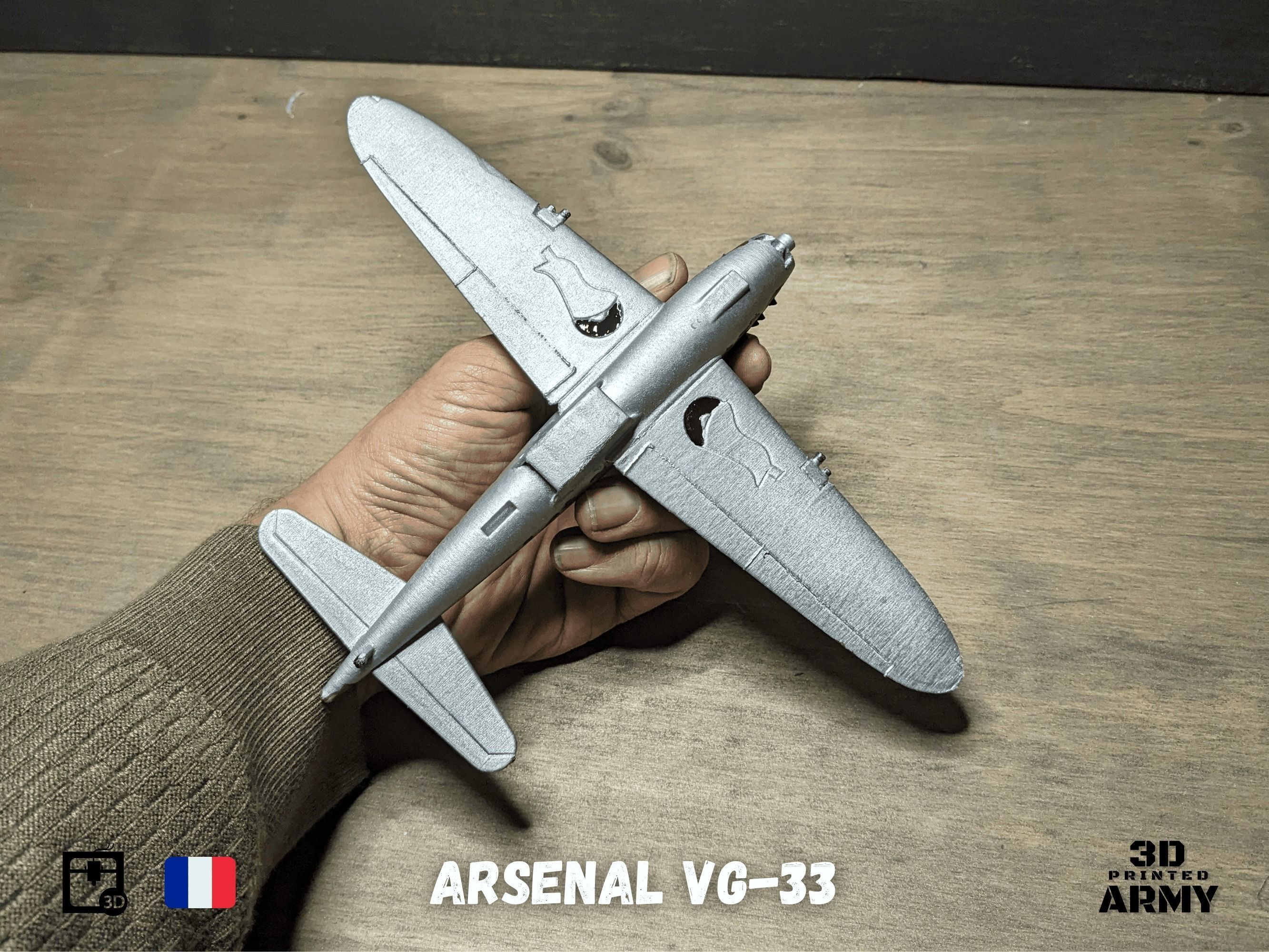 Arsenal VG-33 French warbird - STL files for 3D printing 3D model 3D printable | CGTrader