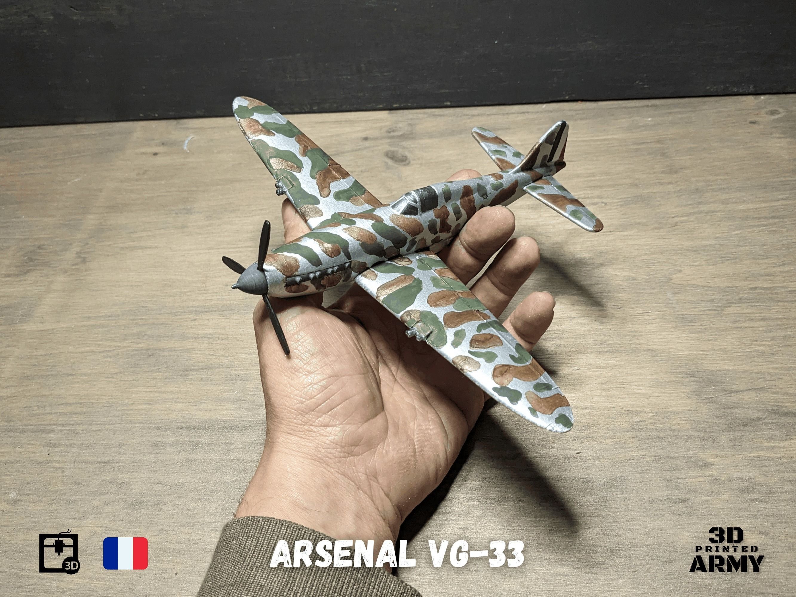 Arsenal VG-33 French warbird - STL files for 3D printing 3D model 3D printable | CGTrader