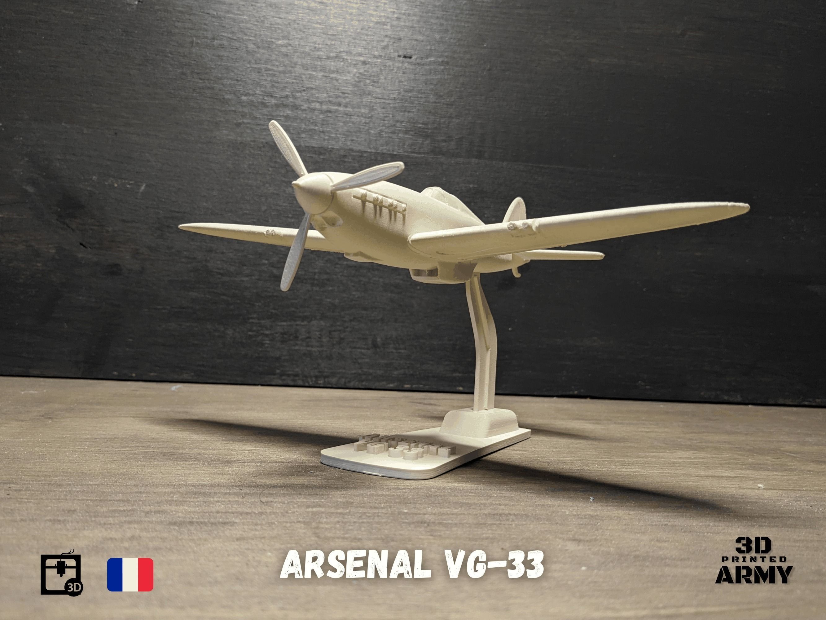 Arsenal VG-33 French warbird - STL files for 3D printing 3D model 3D printable | CGTrader