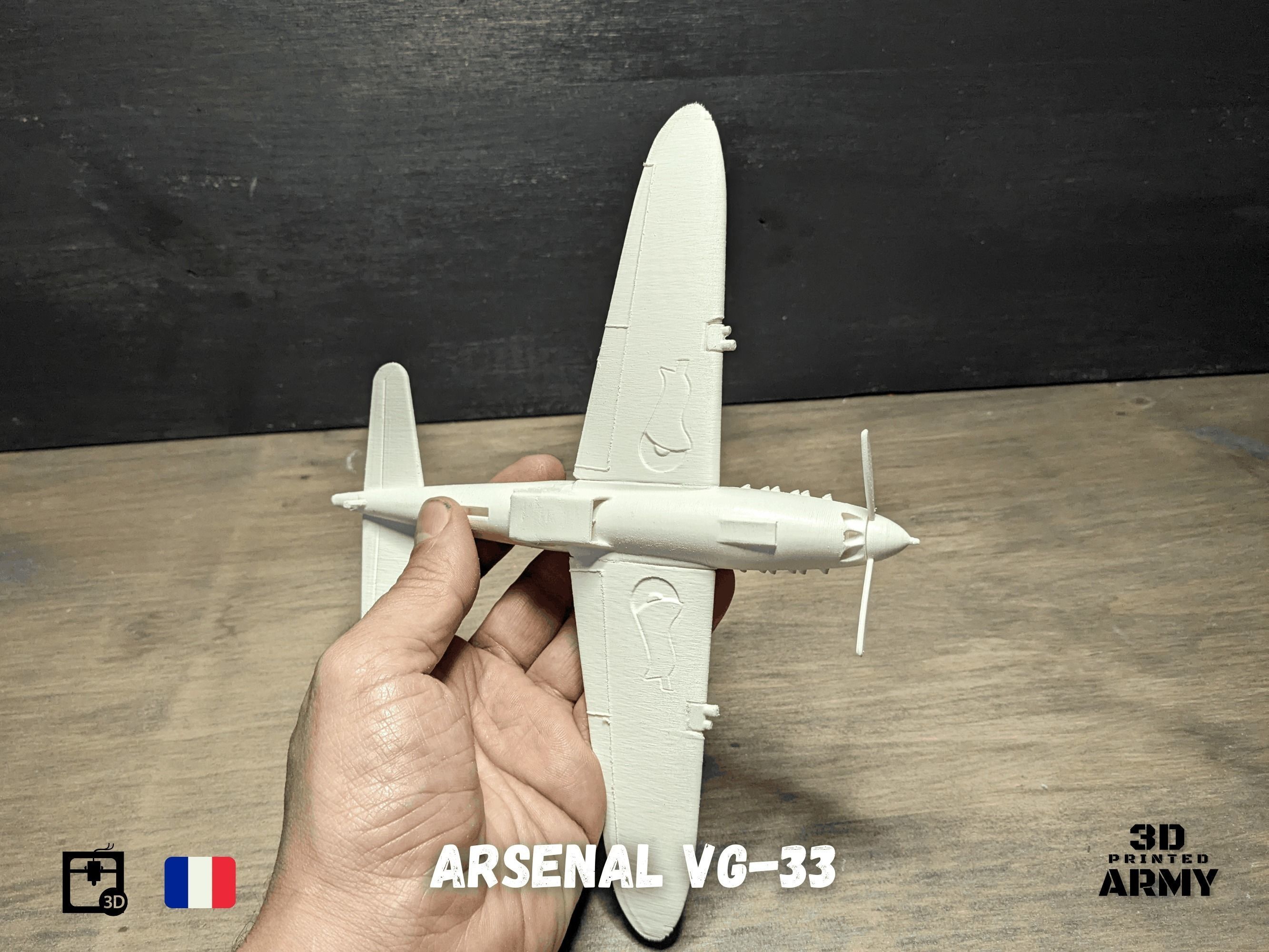 Arsenal VG-33 French warbird - STL files for 3D printing 3D model 3D printable | CGTrader