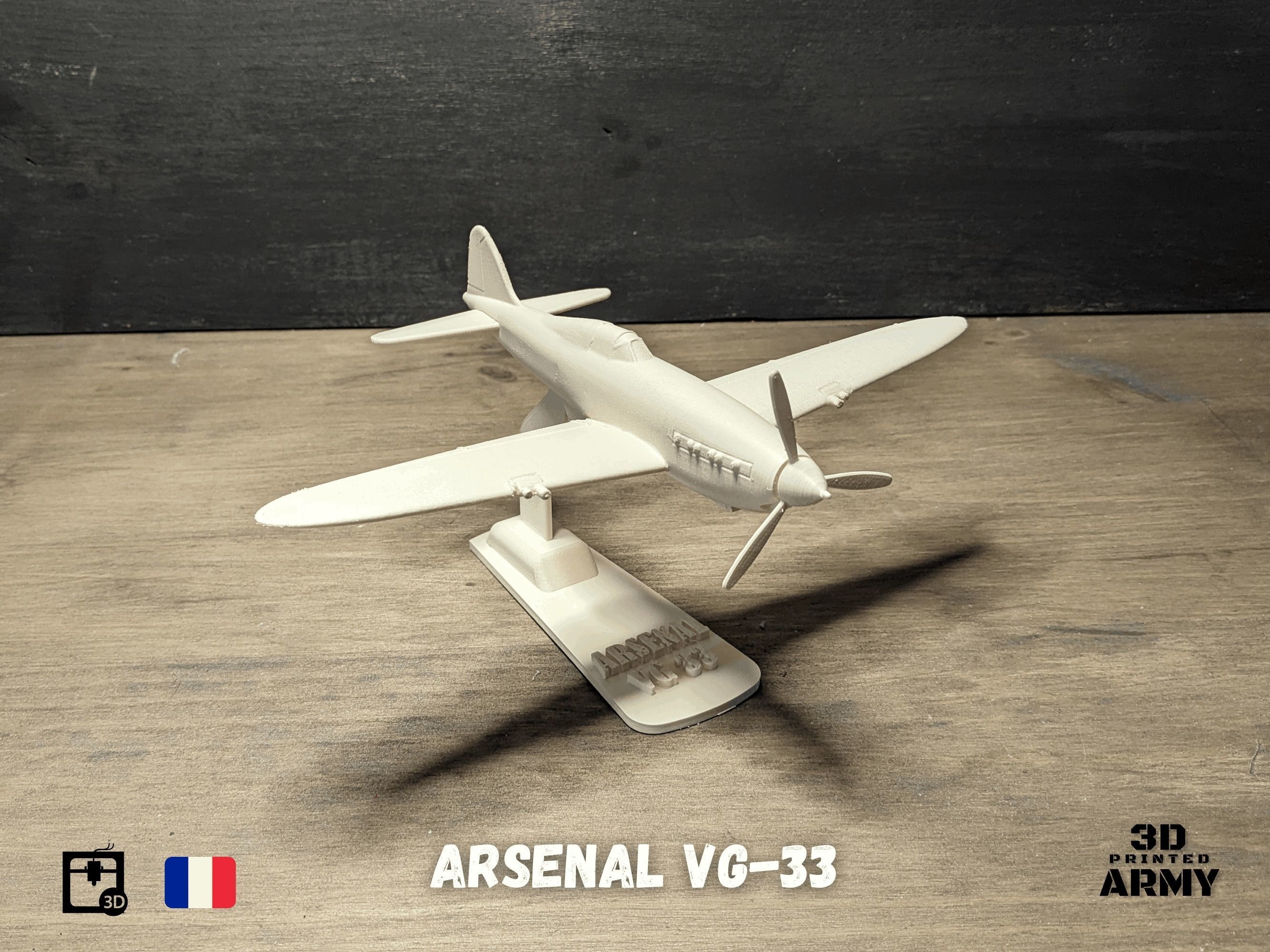 Arsenal VG-33 French warbird - STL files for 3D printing 3D model 3D printable | CGTrader