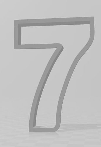 3D MODEL CUTTER NUMBER 7 3D model 3D printable | CGTrader