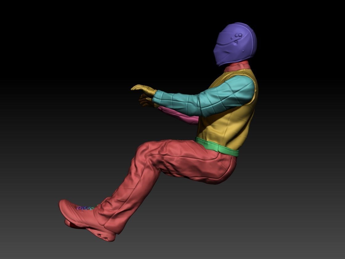 Stig 3D model FOR PRINT SITTING car pilot 3D print model 3D model 3D ...