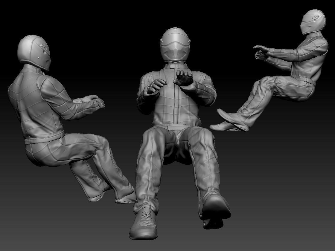 Stig 3D model FOR PRINT SITTING car pilot 3D print model 3D model 3D ...