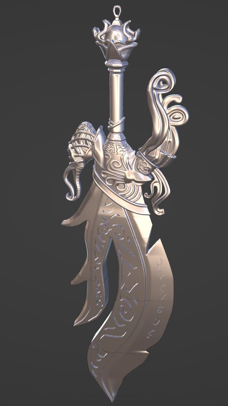 Silkroad Online Giant Barbaric Sword 3D model 3D printable | CGTrader