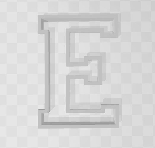 3D MODEL CUTTER LETTER E 3D model 3D printable | CGTrader