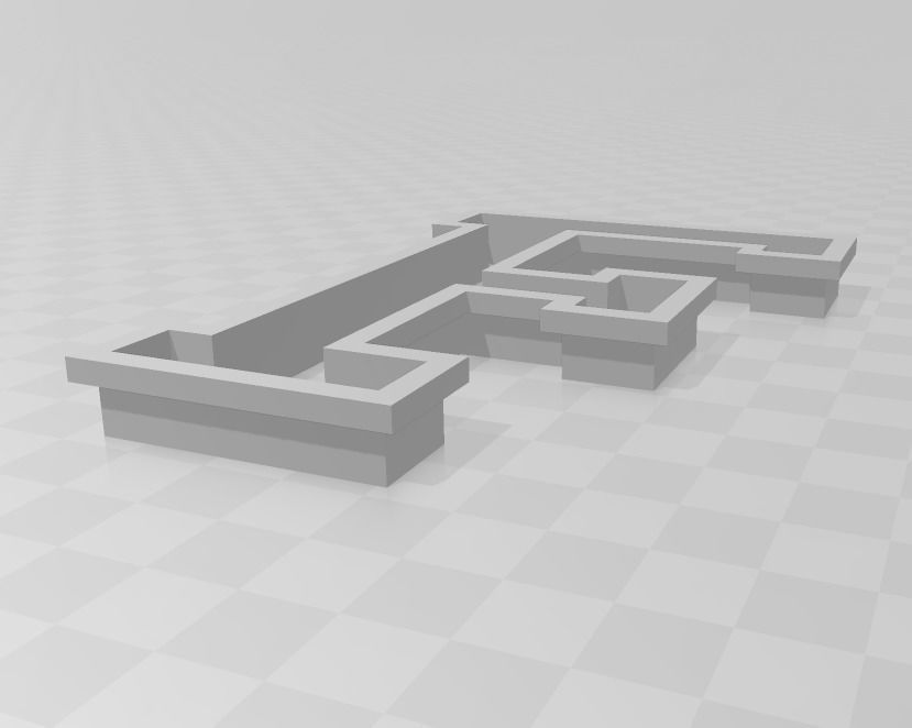 3D MODEL CUTTER LETTER F 3D model 3D printable | CGTrader