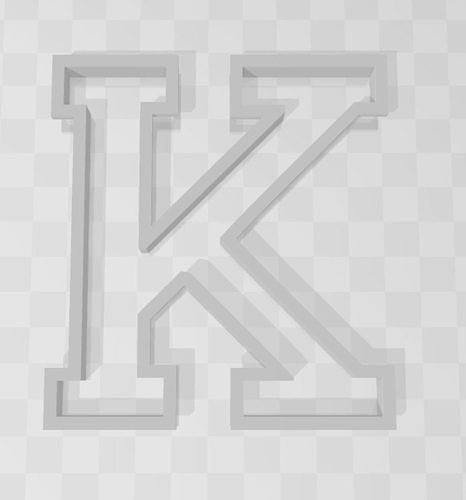 3D MODEL CUTTER LETTER K 3D model 3D printable | CGTrader