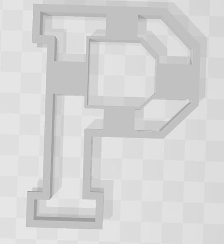 3D MODEL CUTTER LETTER P 3D model 3D printable | CGTrader