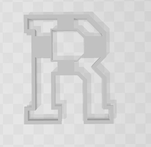 3D MODEL CUTTER LETTER R 3D model 3D printable | CGTrader