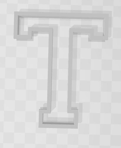 3D MODEL CUTTER LETTER T 3D model 3D printable | CGTrader