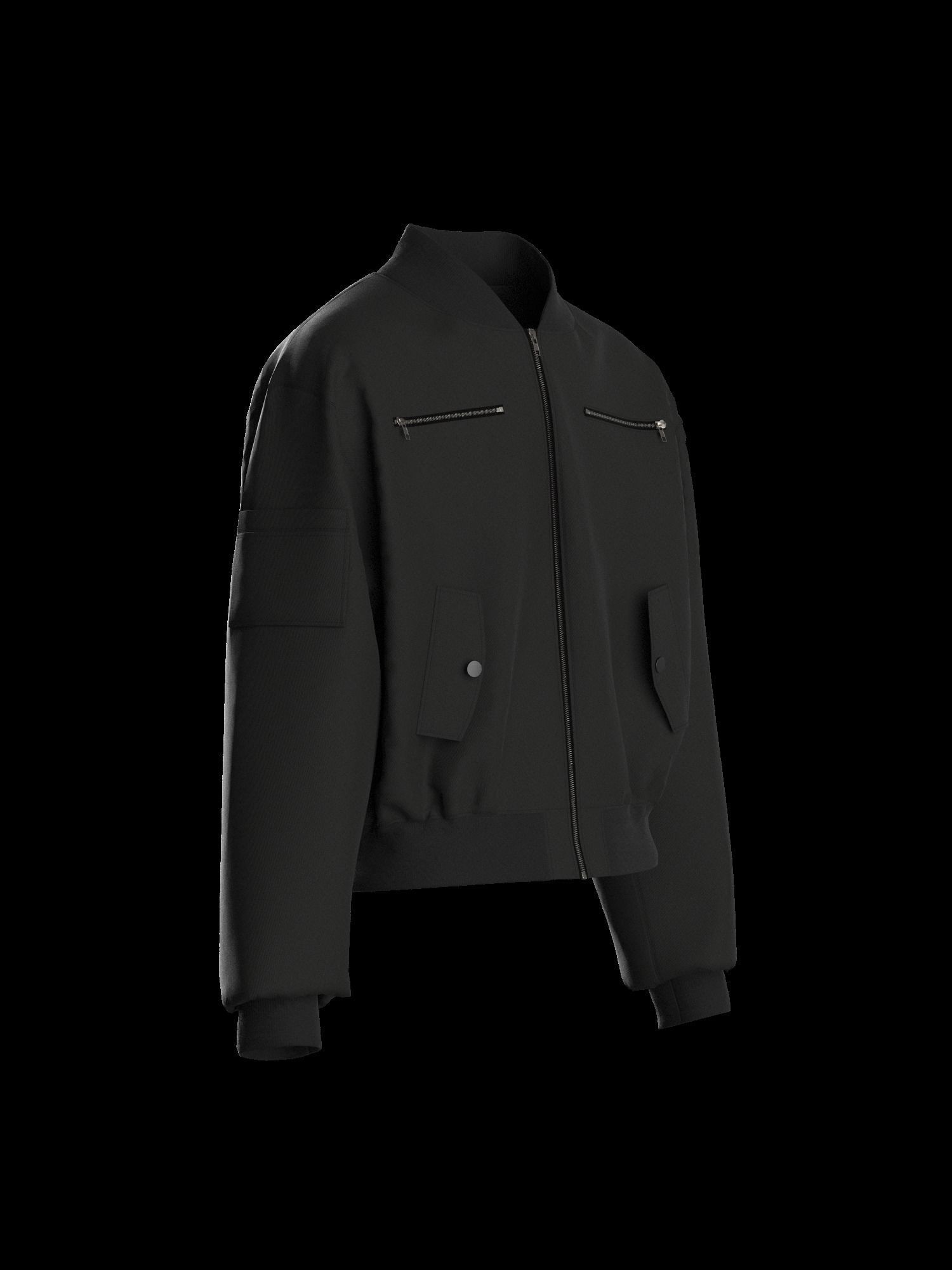 Male bomber jacket 3D model animated rigged | CGTrader
