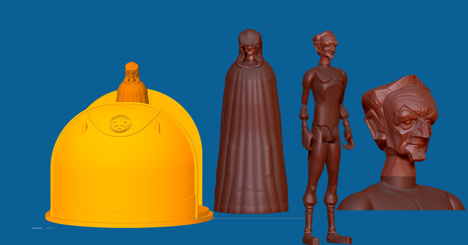 REPULSOR POD AND DARTH SIDIOUS star wars for 3 75 inch 3D model 3D ...