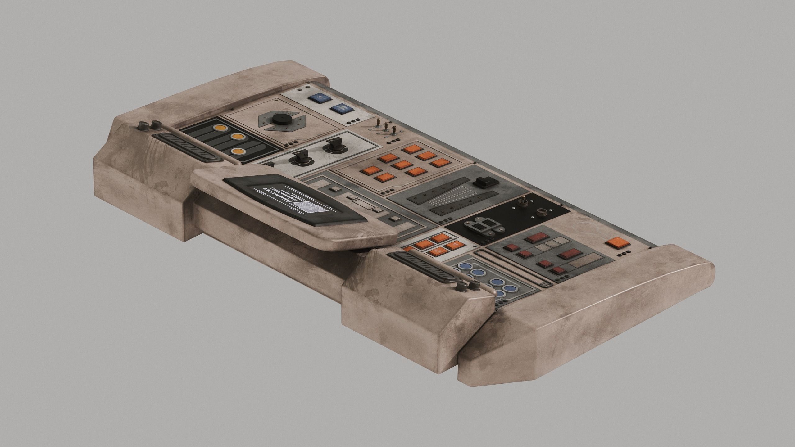 3D model Spaceship Control Panel A - Star Wars VR / AR / low-poly ...