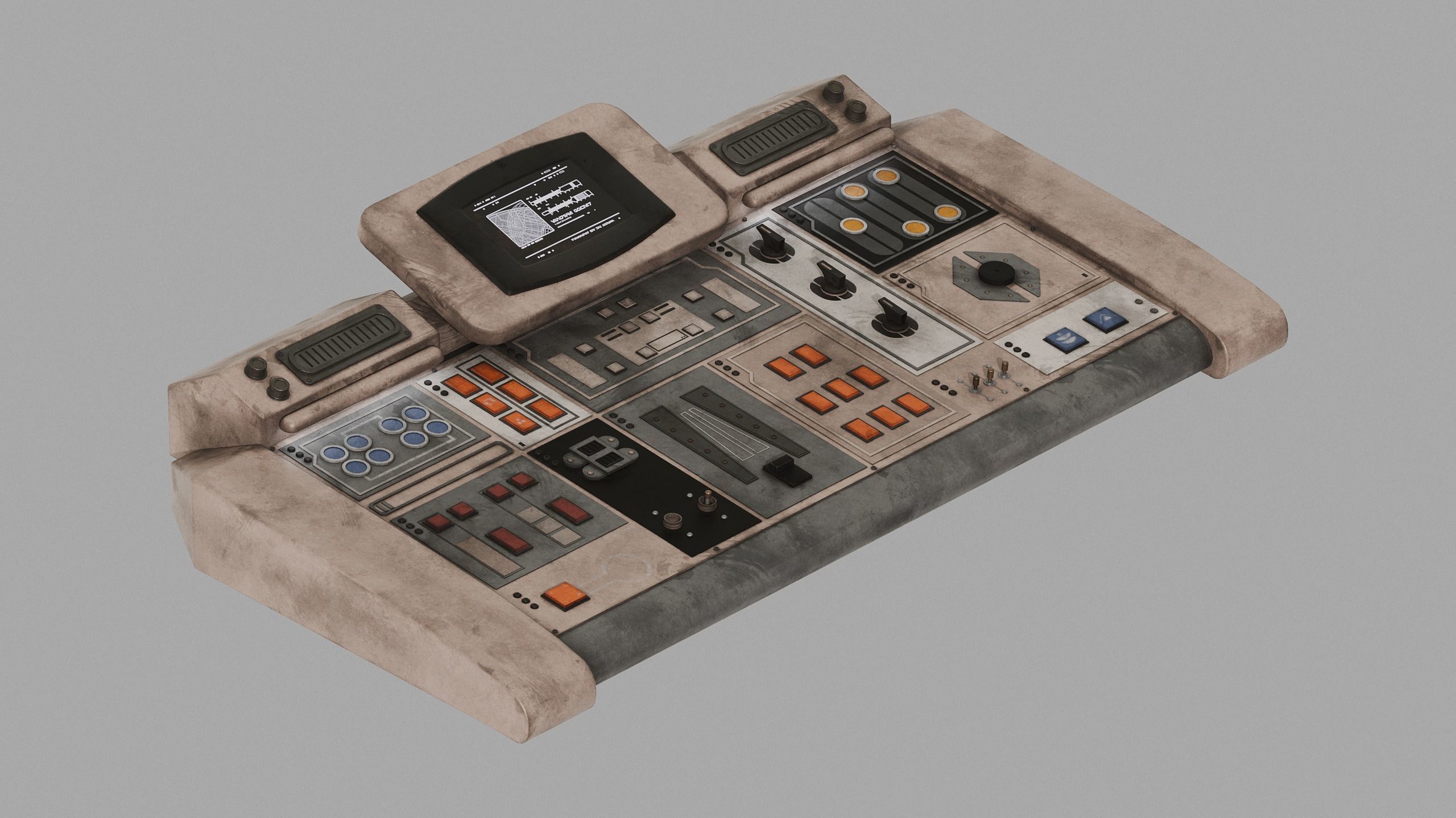 3D model Spaceship Control Panel A - Star Wars VR / AR / low-poly ...